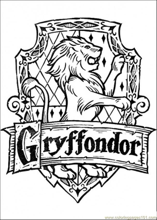 hogwarts crest coloring sheet